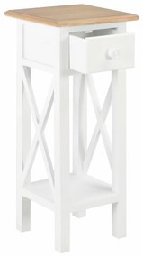 Odkládací stolek bílý 27 x 27 x 65,5 cm dřevo 280057