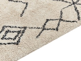 Bavlněný koberec 160 x 230 cm béžový SOMEK Beliani