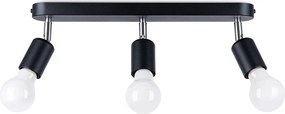 Sollux Lighting Stropní svítidlo FORNES 3 černé