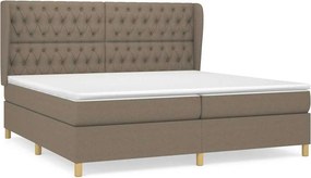 Box spring postel s matrací taupe 200x200 cm textil 3128793