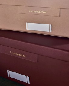 House Doctor Úložný papírový box Burgundy/Rose Větší burgundy, červená barva, růžová barva, papír