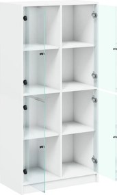 Highboard s dvířky bílý 68 x 37 x 142 cm kompozitní dřevo 3295857