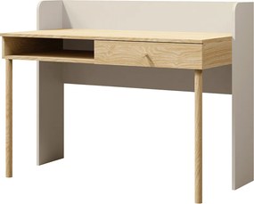YUKI b | psací stůl 11 | 124 cm | se zásuvkou | bežovošedá/dub/eukalyptová zelená