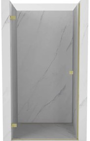 Mexen, Mexen Lunar-B levé otočné sprchové dveře 70 cm, transparentní, broušené zlaté - 832-070-000-55-00-L