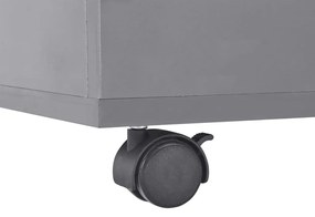 Konferenční stolek šedý s vysokým leskem 100 x 100 x 35 cm - Default Title