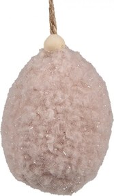 Růžové závěsné velikonoční plstěné vajíčko Magiccal - Ø 5*7 cm
