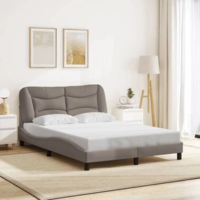 Rám postele bez matrace Hvar taupe 140 x 190 cm textil 3207769