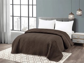 Sametový přehoz na postel ARROW VELVET, tmavě hnědý Rozměr: 170 x 210 cm