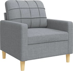 3dílná sedací souprava světle šedá textil 3278287