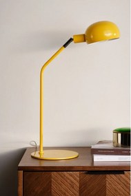 Žlutá ocelová stolní lampa s ohybatelnou konstrukcí (výška 59 cm) Lincon – Jotex