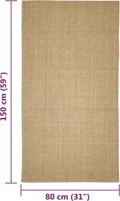 Sisalový koberec pro škrabací sloupek 80 x 150 cm 3203416