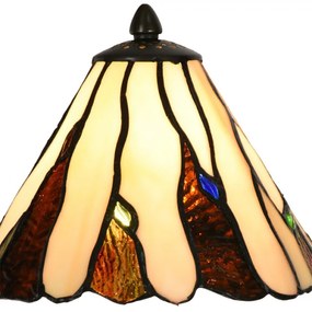 Stolní lampa Tiffany Vallois béžovo hnědá – 20x60 cm