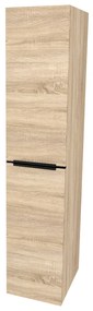 Mereo Mereo, Mailo, koupelnová skříňka vysoká 170 cm, černé madlo, Multidecor, CN594LPBDBAR