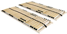 Lamelové rošty do postele 2 ks 28 lamel 7 zón 70 x 200 cm 3051416