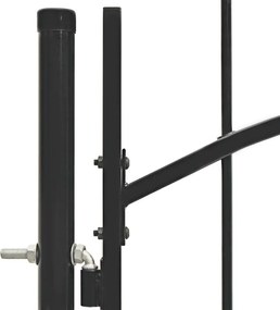 Zahradní brána Woerden ocel 1x1,5 m Černá 143060