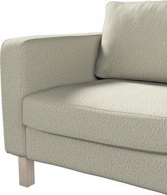 Potah na křeslo IKEA Karlstad, krátký barva béžová látka pletený vzor