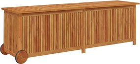Zahradní úložný box s kolečky 150 x 50 x 58 cm masivní akácie 319713