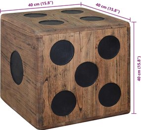 Úložný box mindi dřevo 40 x 40 x 40 cm design hrací kostky 244559