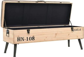 Úložná lavice 110 cm masivní jedlové dřevo 339294