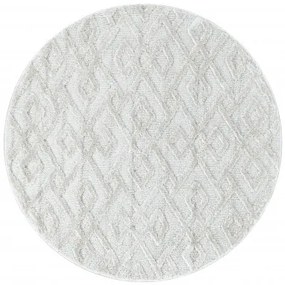 Ayyildiz, Kusový koberec Pisa 4708 Cream kruh, 80x80 (průměr) kruh, bílá, ložnice