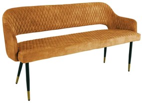 Designová lavice Laney 162 cm hořčičný samet