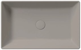 GSI KUBE X keramické umyvadlo na desku, 60x37cm, tortora mat 945305
