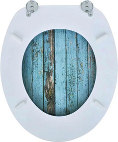 WC sedátka s víky 2 ks MDF staré dřevo 275913