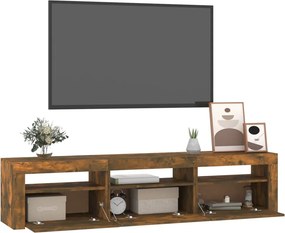 TV skříňka s LED osvětlením kouřový dub 180x35x40 cm 3152759
