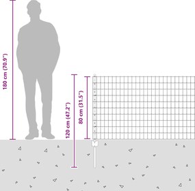 Euro plot s pilotem 10 x 0,8 m Pozinkovaná ocel Stříbrná 3336154