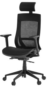 Ergonomická kancelářská židle MERADI - černá síťovina Barva: černá