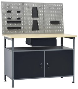 Pracovní stůl se třemi nástěnnými panely 3053427