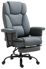 Kancelářská židle Vinsetto s funkcí polohování 150° skládací ergonomická kancelářská židle s opěrkou hlavy výškově nastavitelnou až do 135 kg šedá | …