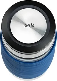 Emsa Tea Mug modrá / Termohrnek na čaj / 420 ml / dvoustěnné sklo