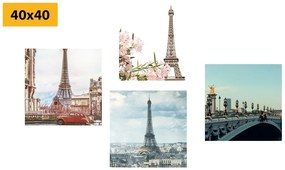 Set obrazů Eiffelova věž