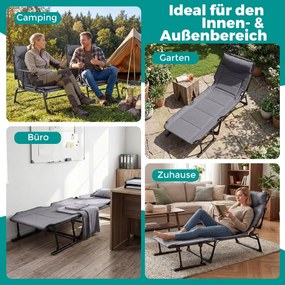 Costway 3 in 1 Zahradní lehátko s opěrkou hlavy a – 180 × 67,5 × 37 cm