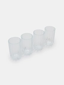 Sinsay - Rýhované sklenice 4 ks - clear