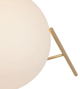 Bílo zlatá skleněná stolní lampa Kave Home Seina