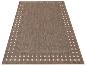 Béžový koberec s jednoduchým geometrickým vzorem Šířka: 80 cm | Délka: 150 cm