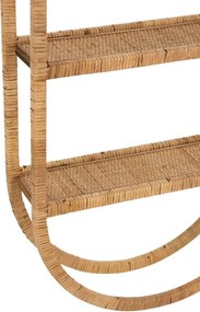 Nástěnná oválná ratanová polička Rattan Boom - 56*20*110cm