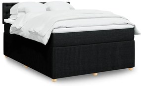 Box spring postel s matrací černá 140 x 190 cm textil 3287467