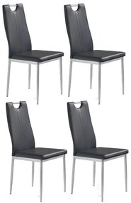 Halmar Jídelní židle K202, v setu 4 ks - černá