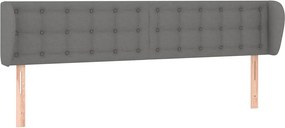 Čelo postele typu ušák tmavě šedé 163x16x78/88 cm textil 3119209