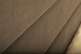Krajča Manželská postel z masivu Alfarnate 180 x 220 cm (dub) Povrchová úprava: Moca, Druh dřeva: Dub, Barva čalounění: Hnědá