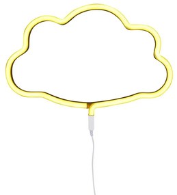 A Little Lovely Company Neonové LED světlo Cloud Yellow, žlutá barva, bílá barva, plast