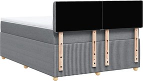 Box spring postel s matrací světle šedá 140 x 200 cm textil 3287486