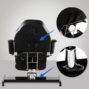 Hydraulické kosmetické lehátko Split V2 – černá