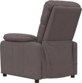 Masážní křeslo tmavě hnědé textil 289677