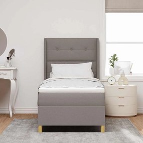 Postel s boxspringem s polštářem Taupe 90 x 200 cm textil 3341816