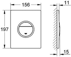 Grohe Nova Cosmo - Ovládací destička Light, chrom 38809000