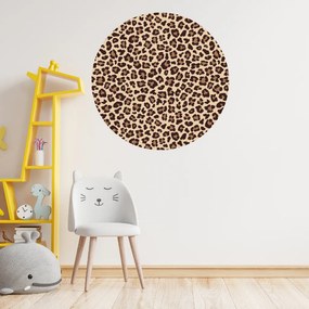 PIPPER. Kruhová samolepka na zeď "Leopardí vzor" Velikost: 100cm